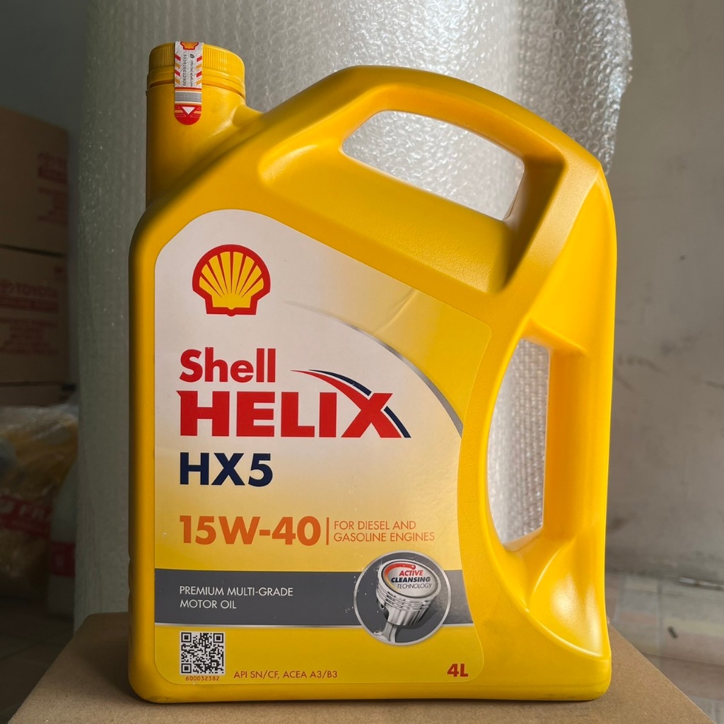 Jual OLI MESIN MOBIL SHELL HX5 15W-40 4L | OLI SHELL ORIGINAL BARCODE ...