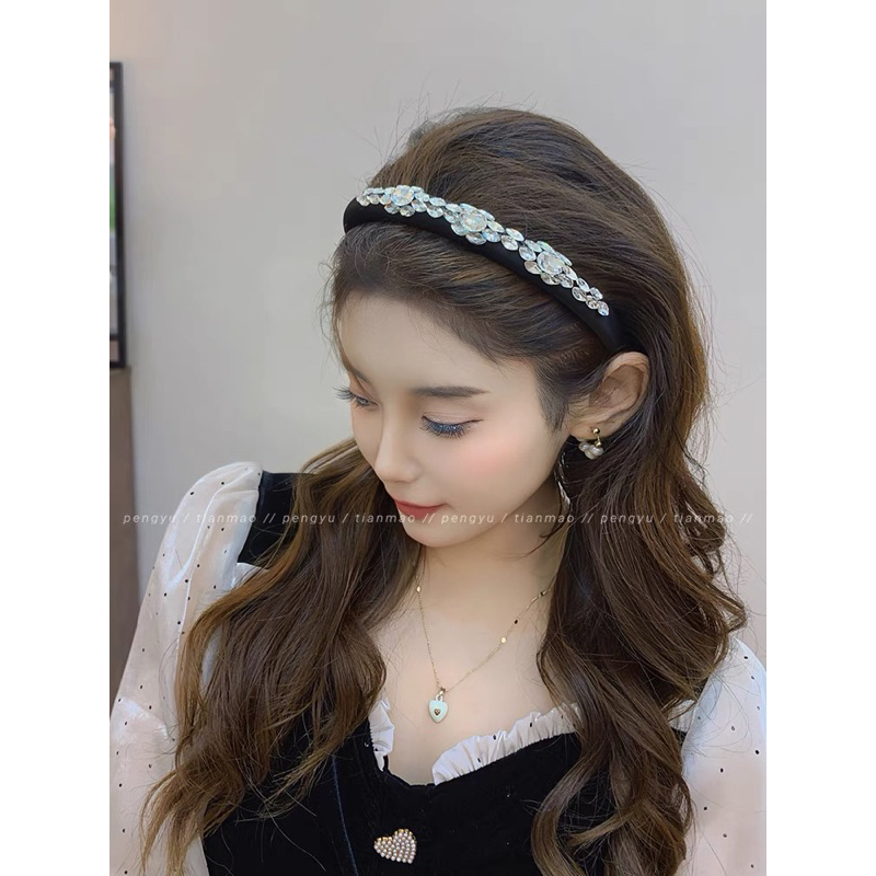 Jual Bando Gaya Korea Nagita Style Permata Mewah BD038390 | Shopee ...