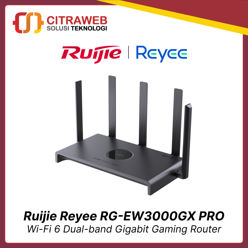 Jual Ruijie RG-EW3000GX PRO WiFi 6 Dual Band Gigabit Gaming Router ...