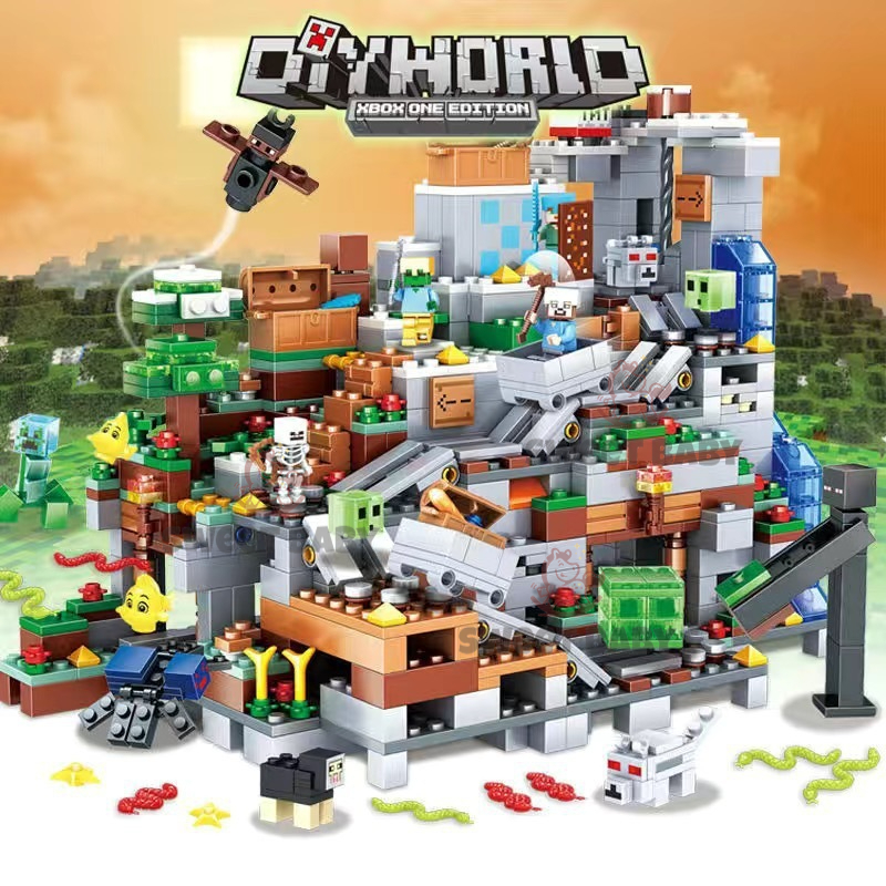 Jual Ready Mainan Block My world minecraft Edukasi Mainan Block/Tree ...