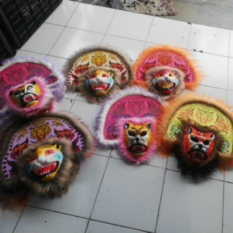 Jual topeng spon reog ponorogo barongsai || TOPENG SPON HARIMAU BULU ...