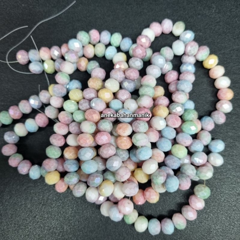 Jual Bahan Craft Manik Kristal Ceko Gradasi Doff/ Crystal Ceko Bakpao ...