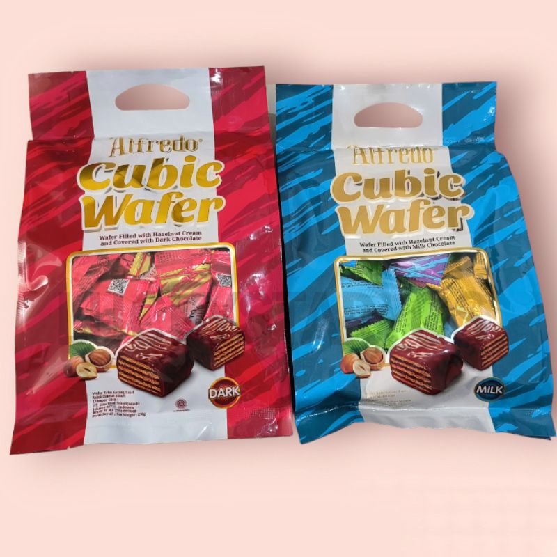Jual PROMO! ALFREDO CUBIC WAFER MILK CHOCOLATE / DARK CHOCOLATE / GRREN ...