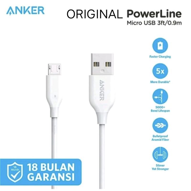 Jual Kabel Anker Kaber Data Anker Micro USB Iphone USB Lightning Dan ...