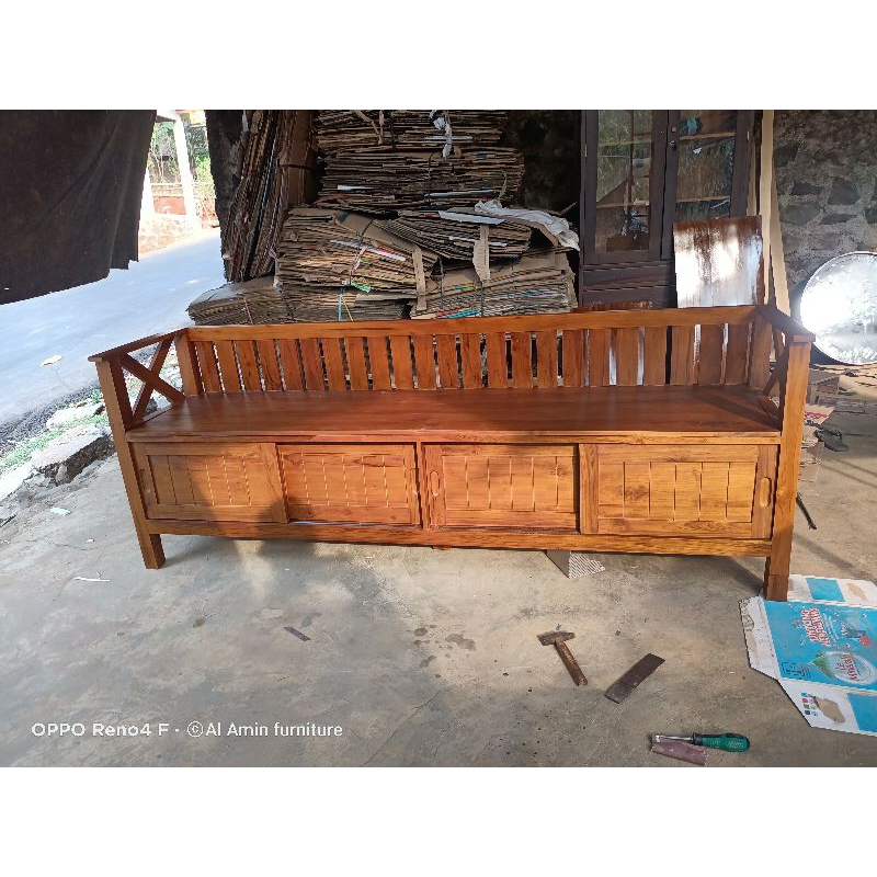 Jual bangku sepatu panjang 200 4 pintu | Shopee Indonesia