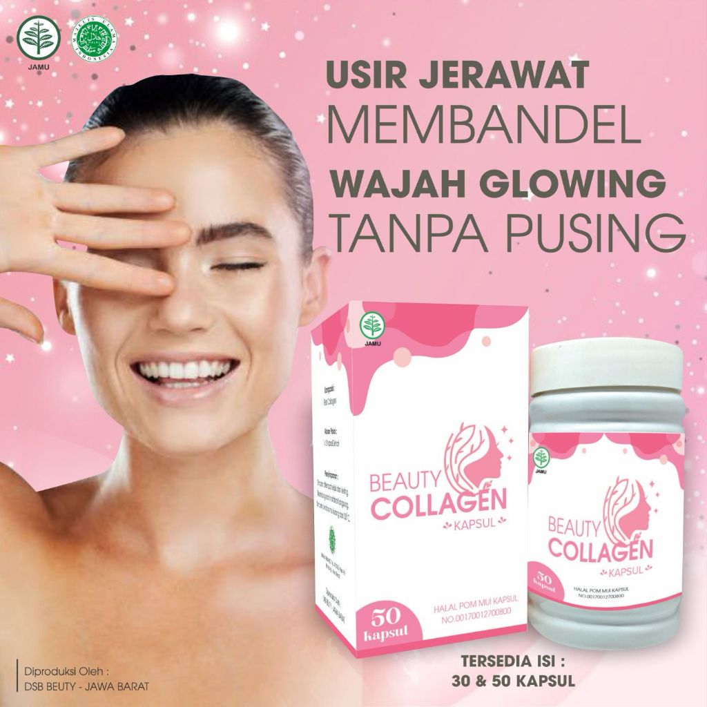 Jual Kapsul Beauty Collagen Herbal Isi 50 Kapsul | Untuk Mencerahkan ...