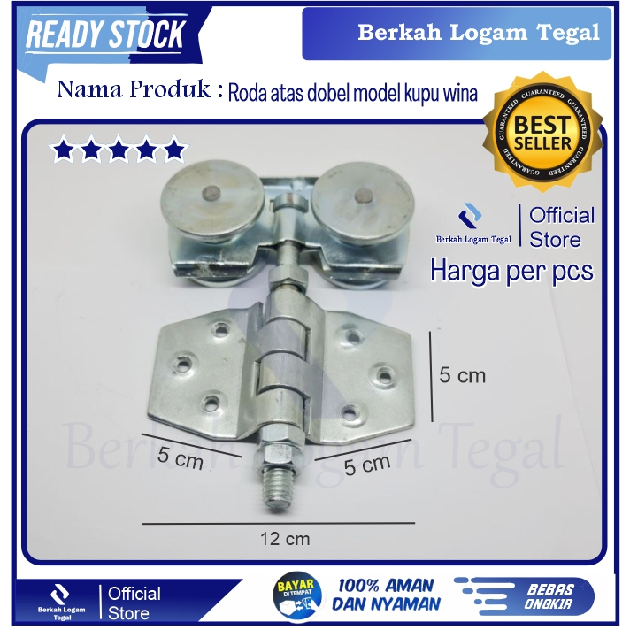 Jual Roda atas doble dobel kupu roda gantung rel atas pintu sliding ...