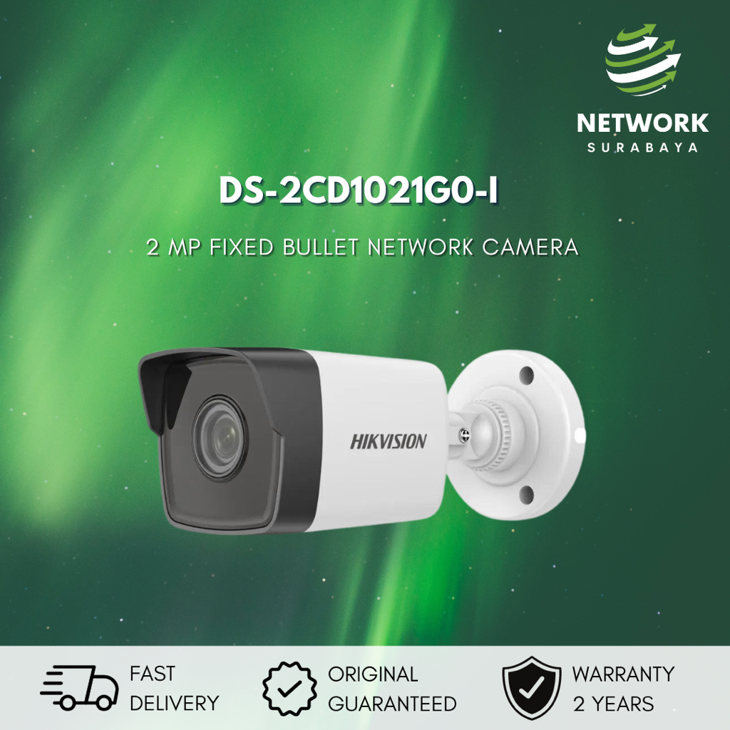 Jual DS-2CD1021G0-I - HIKVISION IP CAMERA 2MP FIXED BULLET CAMERA | Shopee Indonesia