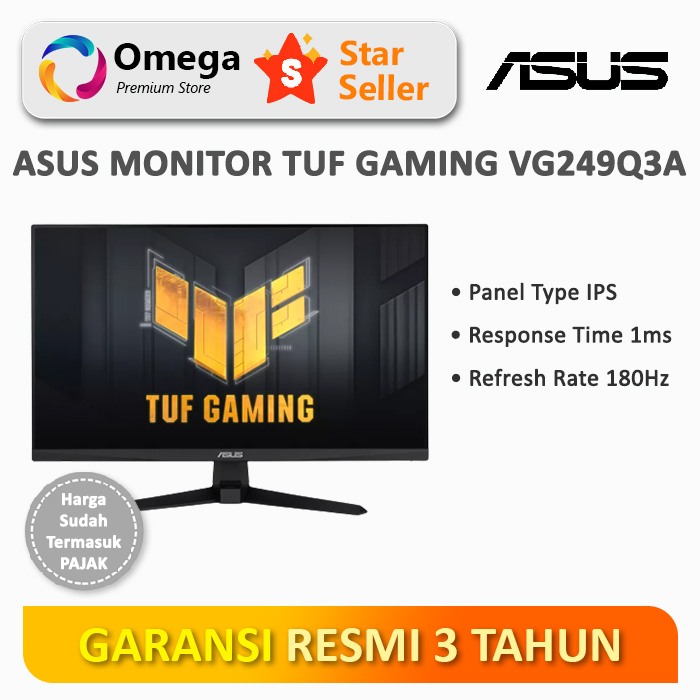 Jual Monitor Asus TUF Gaming VG249Q3A 24" FHD IPS 180Hz Gaming Monitor ...