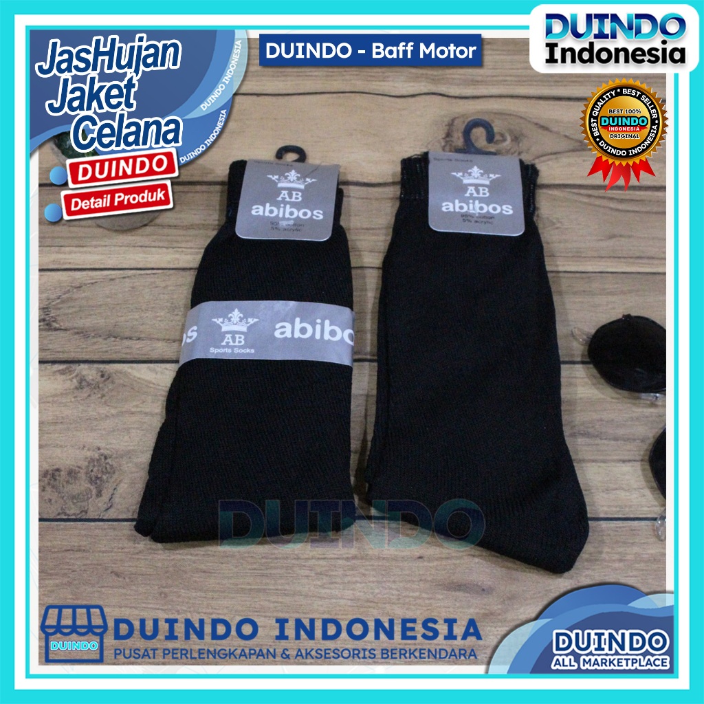 Jual Duindo - Kaos Kaki Abibos Hitam Panjang Pria Wanita Formal Kantor ...