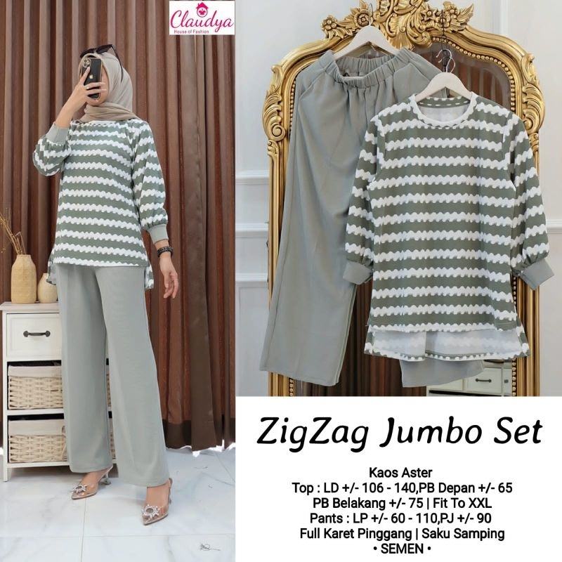 Jual ZIGZAG JUMBO SET BY CLAUDIA | Shopee Indonesia