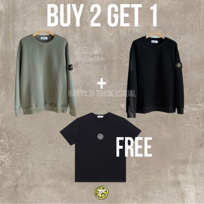 Jual SC2 BISA COD Crewneck sweeter stone island premium CLG BARCODE ...