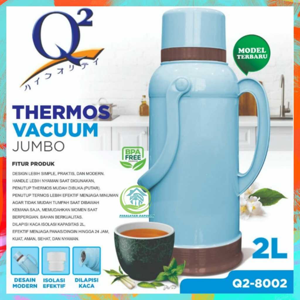 Jual THERMOS NEW JUMBO UKURAN 2LITER / THERMOS Q2 8002 / TERMOS 2LITER ...