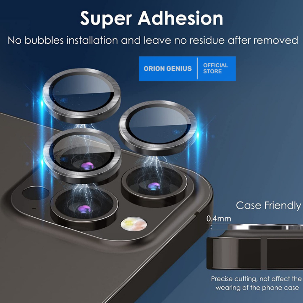 Jual Orion Genius Tempered Glass Metal Ring Camera Lens Protector for ...