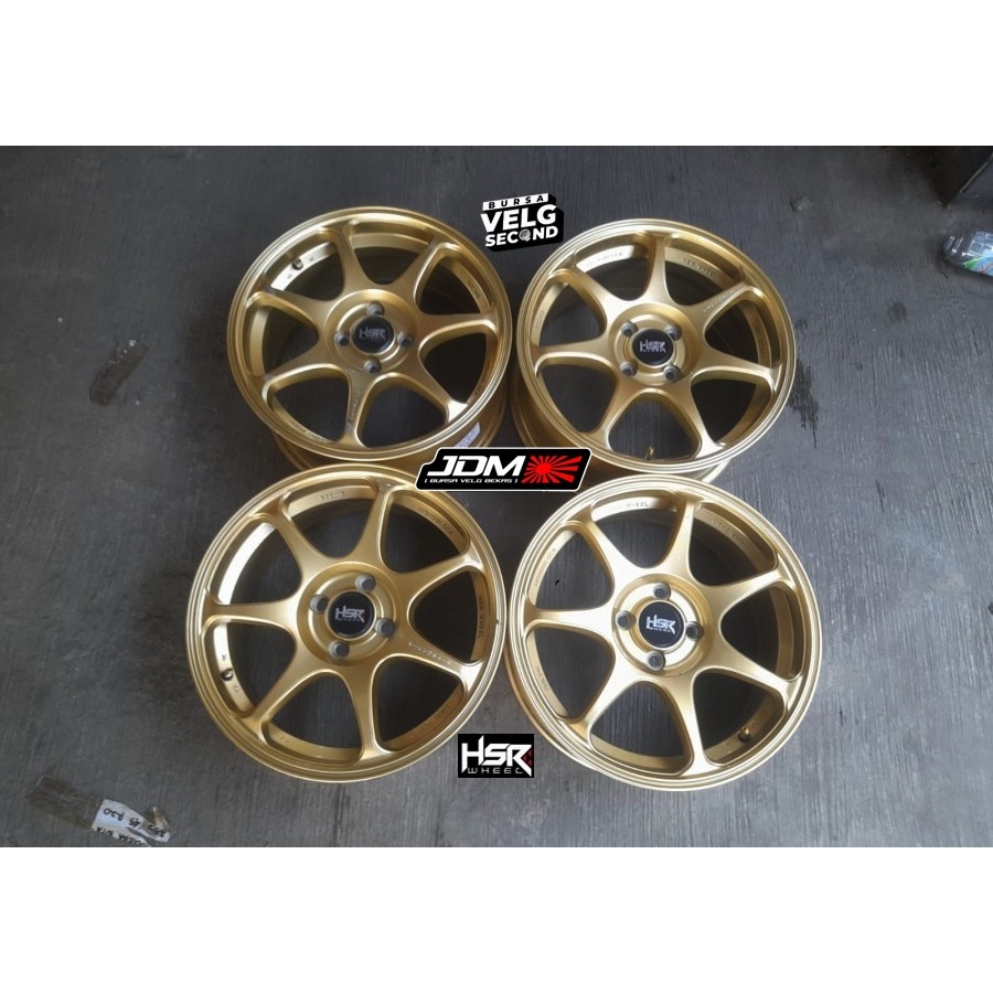Jual Velg Mobil Bekas Ring 16 HSR SEBUNSUTA Pcd 4x100 Lebar 7 Gold Murah R16 Buat Jazz Yaris ...