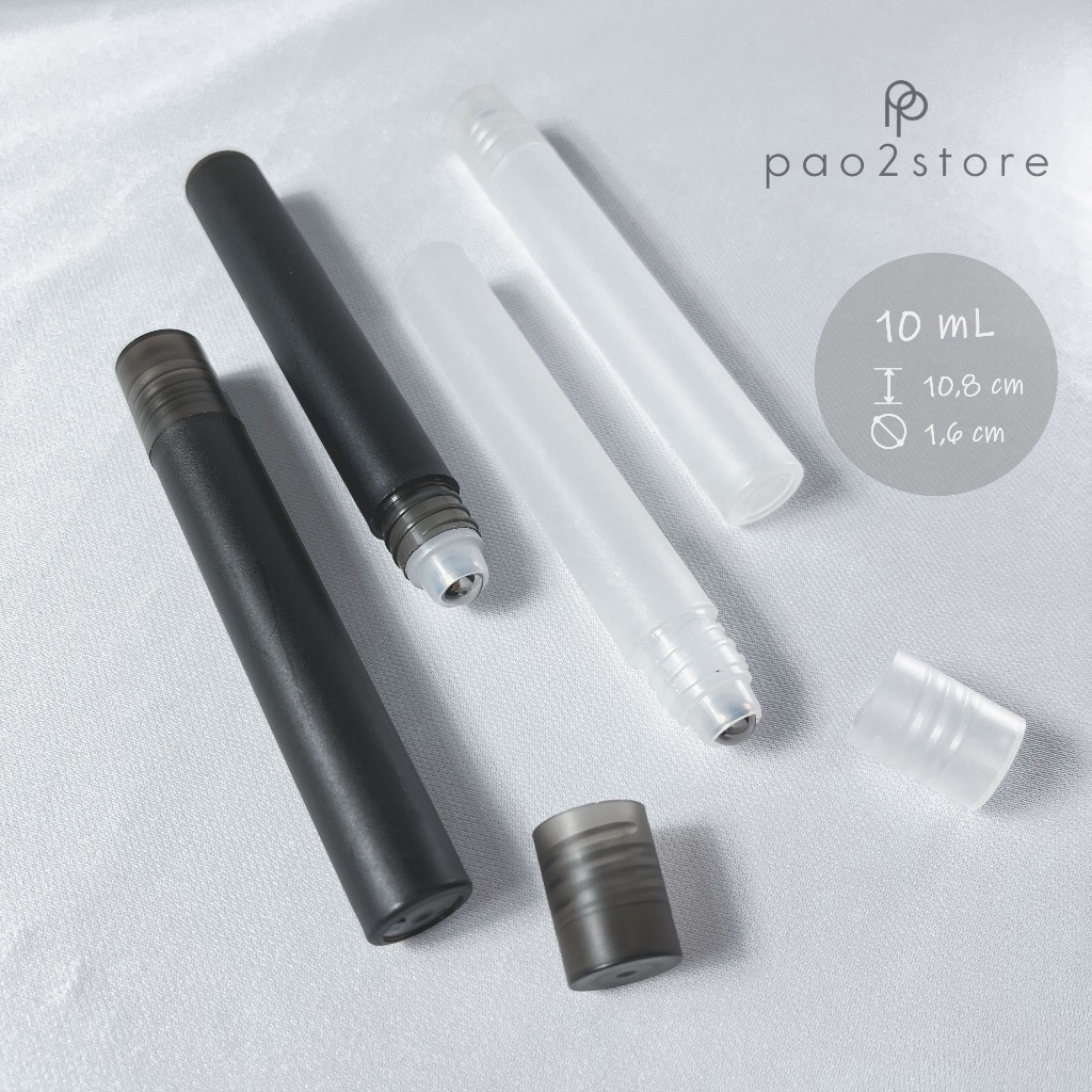 Jual Botol Roll On 10ml Plastik PP Doff - Bola / Roller Besi Stainless ...