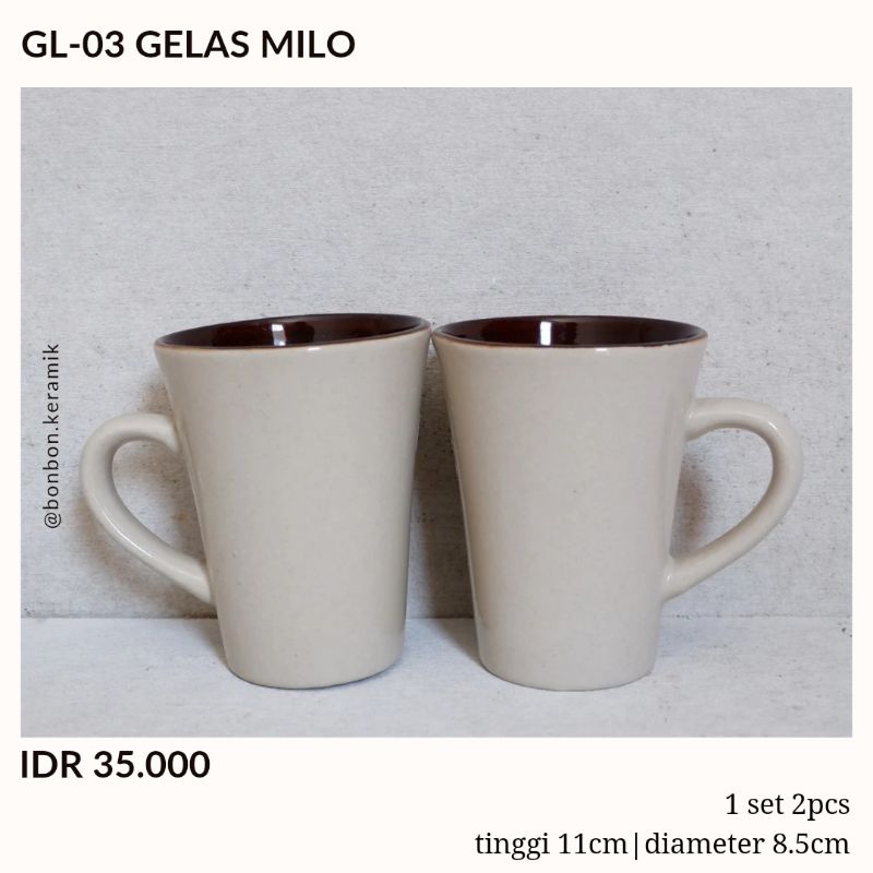 Jual GELAS MILO SET (1set 2pcs) | Shopee Indonesia
