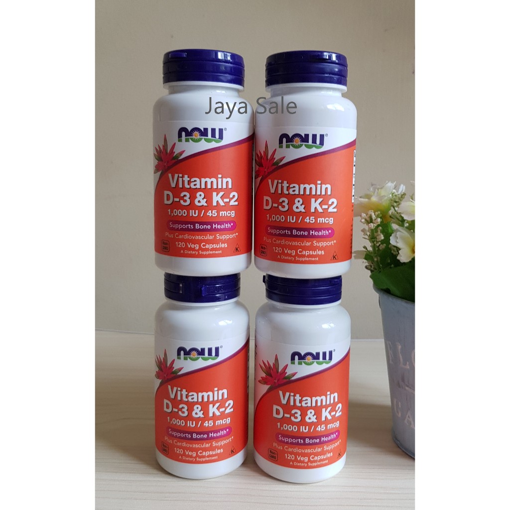 Jual Now foods vitamin D3 & K2 1000 IU Now d3 k2 | Shopee Indonesia