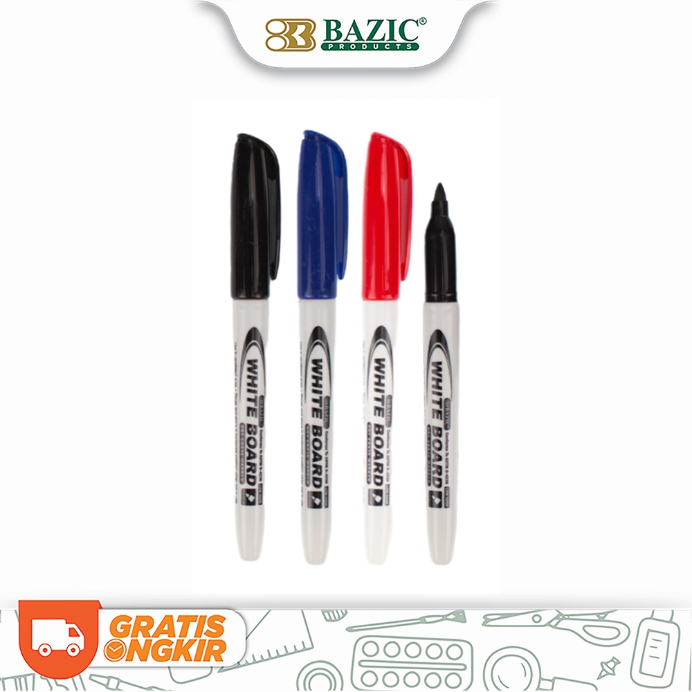 Jual Bazic Whiteboard Marker Fine Point BC-11G (Satuan) - Spidol Papan ...