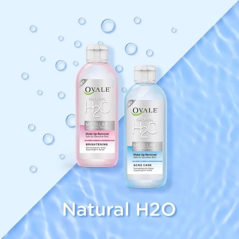 Jual OVALE Natural H2O Micellar Cleansing Water 100ml | Shopee Indonesia