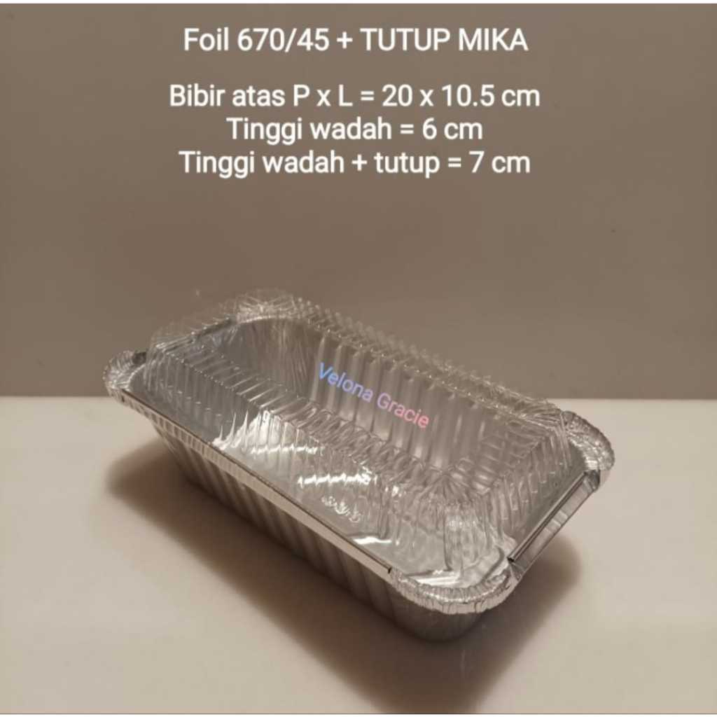 Jual Alumunium Foil 670/45 + TUTUP Tray Loyang Persegi Panjang 10x20 ...