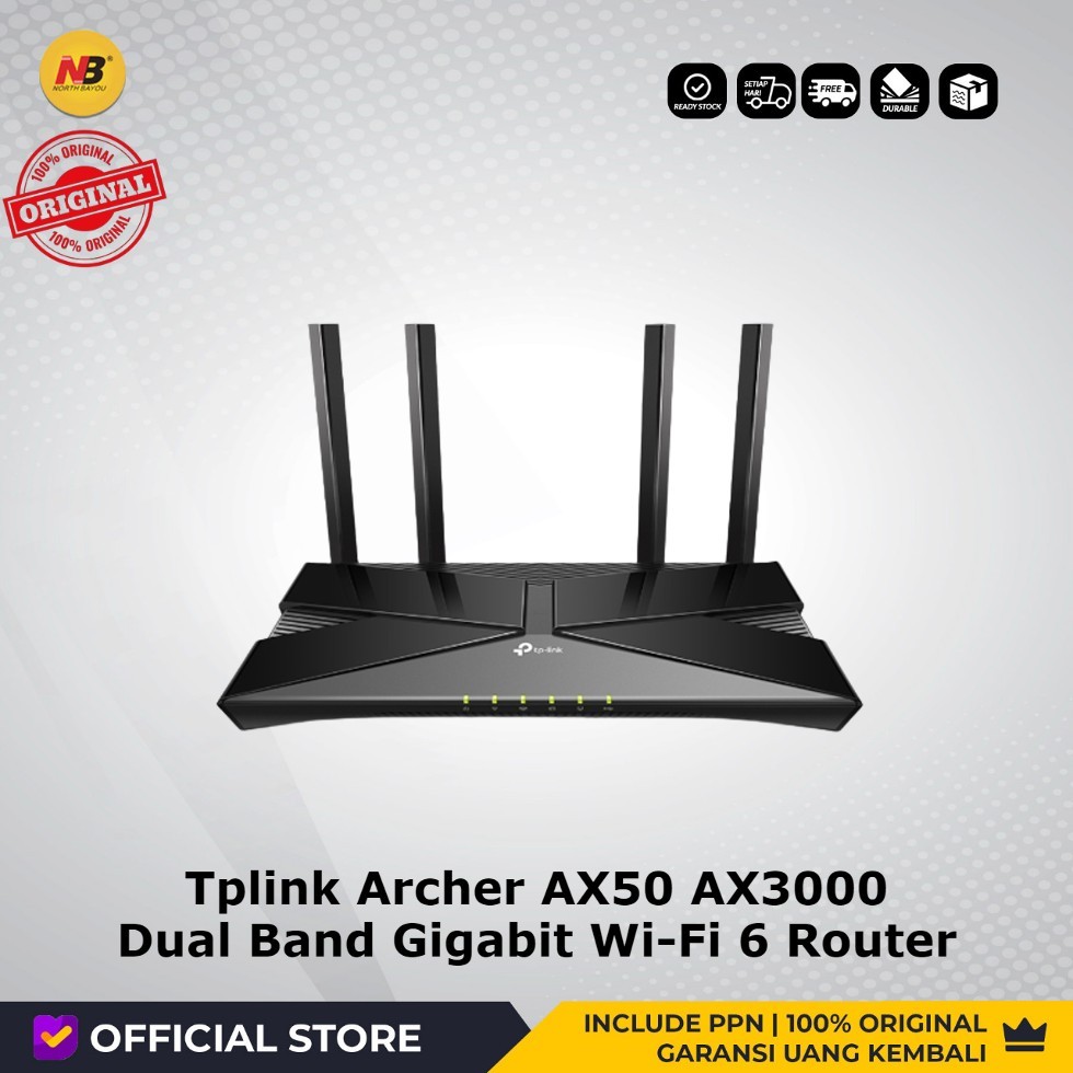 Jual TP-LINK TPLINK Archer AX50 AX3000 Dual Band Gigabit Wi-Fi 6 Router ...