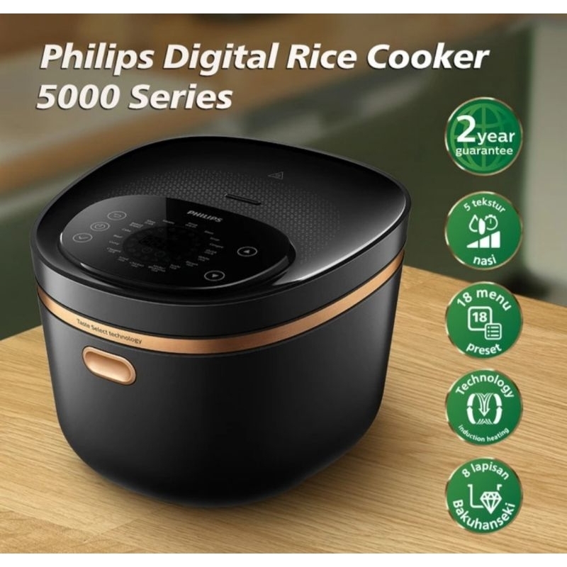 Jual PHILIPS HD4539 Digital Rice Cooker 1.5 Liter 900 Watt Induction ...