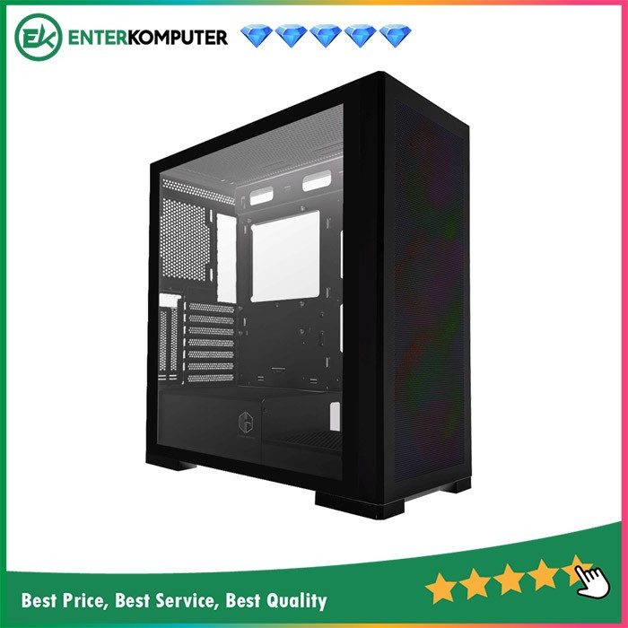 Jual Casing CUBE GAMING PREMIUM ARMOUR BLACK - ATX Gaming Case - Front ...