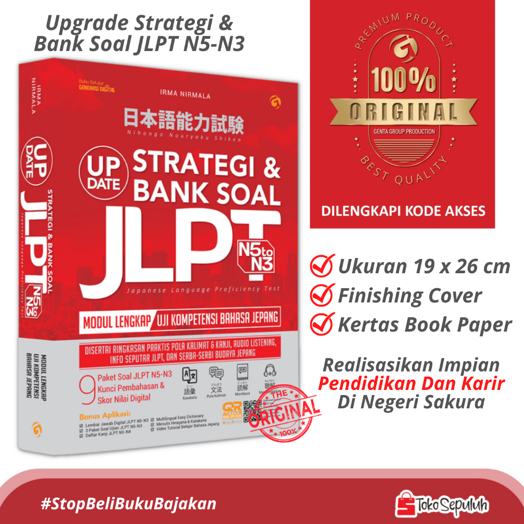 Jual BUKU BELAJAR BAHASA JEPANG - JLPT - STRATEGI BANK SOAL JLPT JAPANESE LANGUAGE PROFICIENCY ...