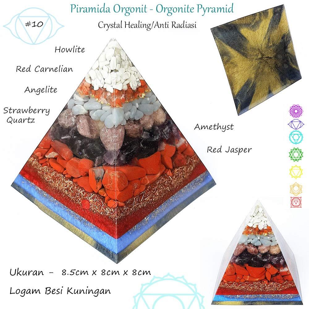 Jual Orgonite Tower Buster Piramida penangkal radiasi EMF/5G 9cm ...