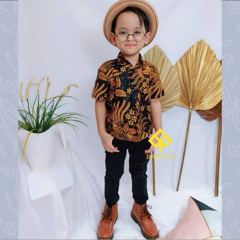 Jual Batik Baraya - Baju Batik Anak Cowok Kemeja Batik Anak Laki-laki ...
