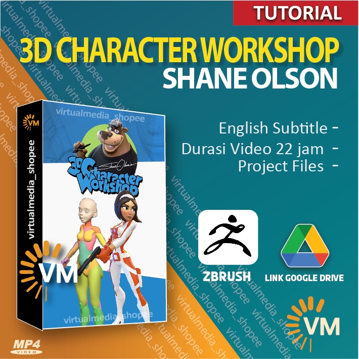 Jual TUTORIAL 3D CHARACTERS WORKSHOP SHANE OLSON ZBRUSH STYLIZED KARTUN ...