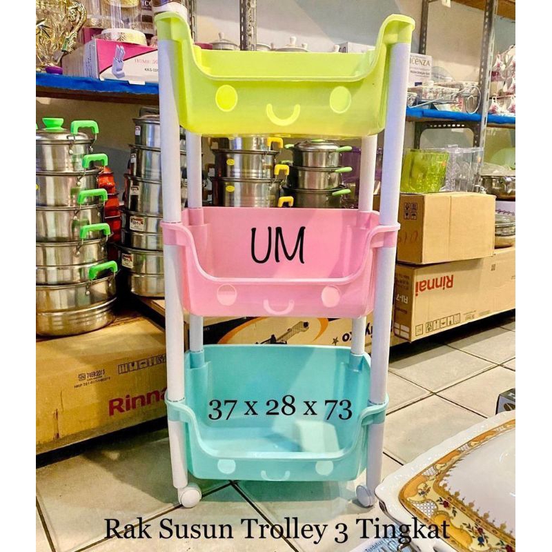 Jual SUSAN - Rak pokemon susun trolley susun 3. | Shopee Indonesia