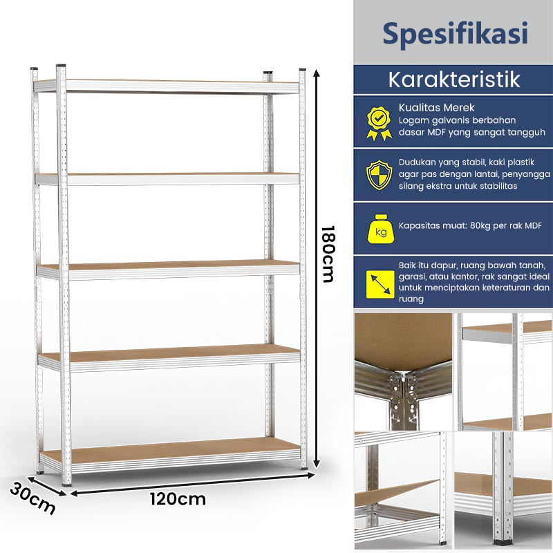 Jual Rak besi siku 4 Layer Rak gudang/Rak Besi Layer/Rak layer menjadi ...
