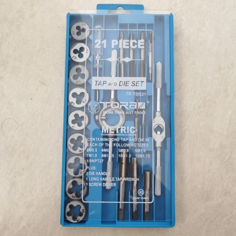 Jual Snai Senai Hand Die Tap Tapping Ulir Drat Luar Dalam Set 21 Pcs ...