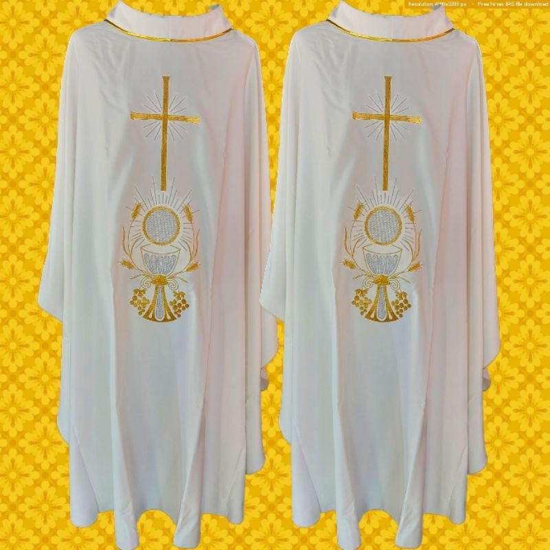 Jual Kasula Romo Imam Katolik/Bordir Salib Piala/Casuhble/Kasula Warna ...