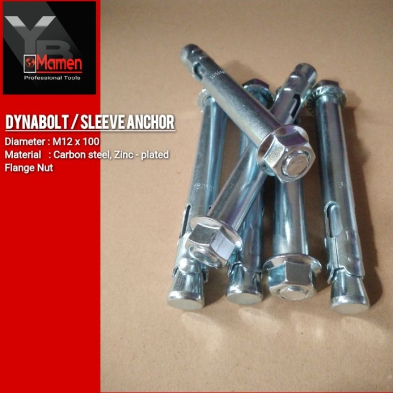 Jual Dynabolt M12x100 / Dinabolt M12x100 Galvanis putih | Shopee Indonesia