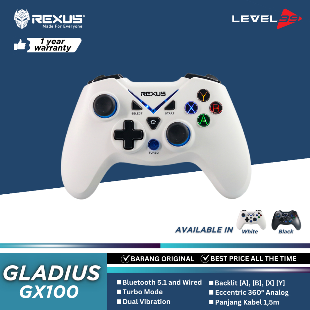 Jual Rexus Pro Gaming Wireless Gamepad Gx100 | Shopee Indonesia