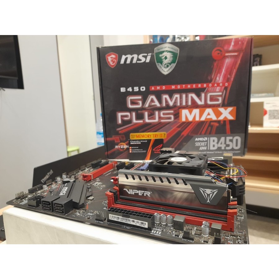 Jual MSI B450 B 450 Gaming Plus MAX + AMD 3000G + RAM DDR4 8GB 2ND ...