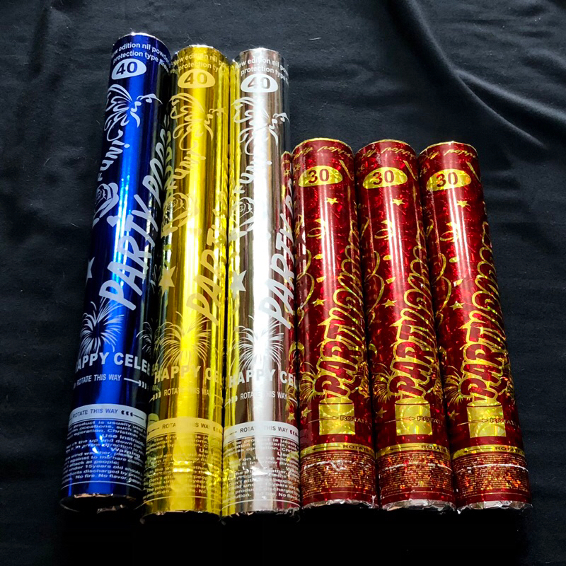 Jual Party Popper Ukuran 30 cm , 40 cm Confetti pesta Ulang Tahun ...