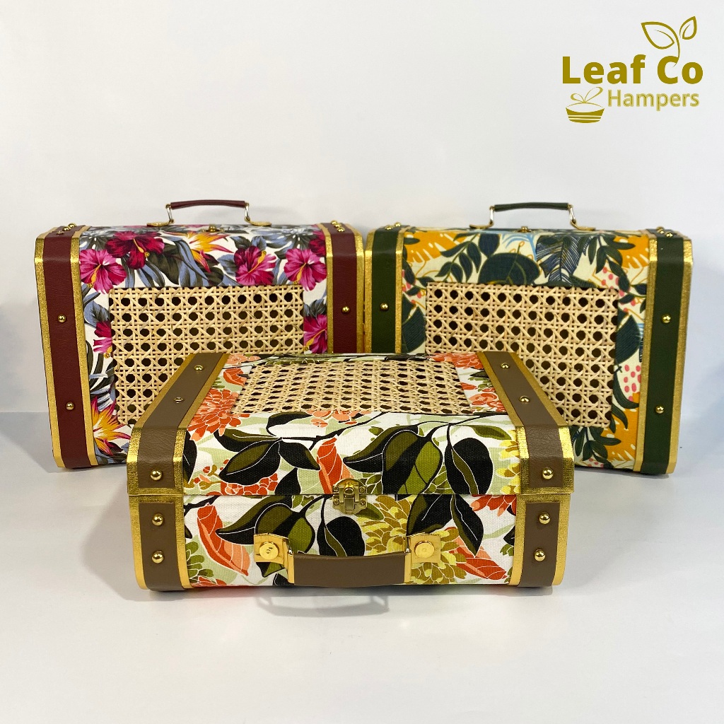 Jual Leaf Co - Tas Box Koper Summer Tas Box Hampers Kanvas Motif ...