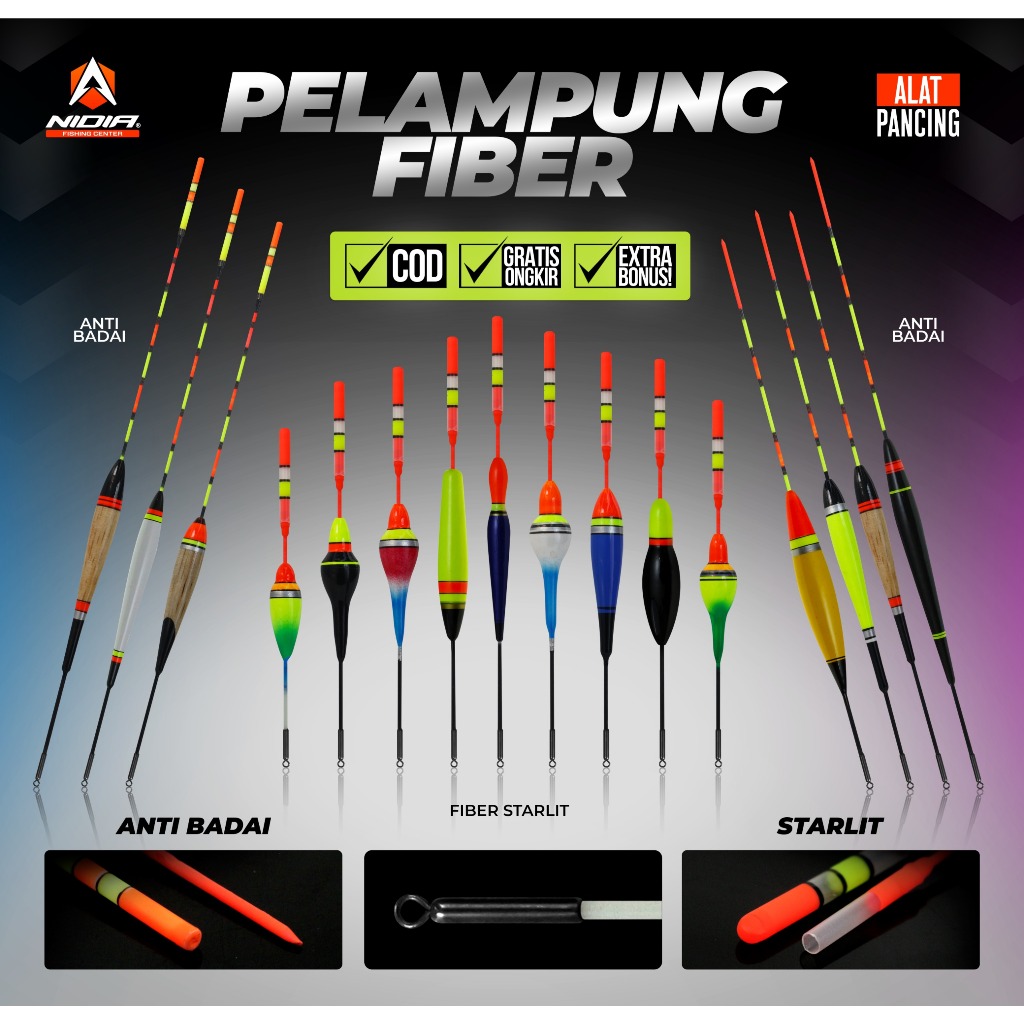 Jual Pelampung Mancing Kumbul Fiber Anti Badai dan Kumbul Fiber Starlit ...