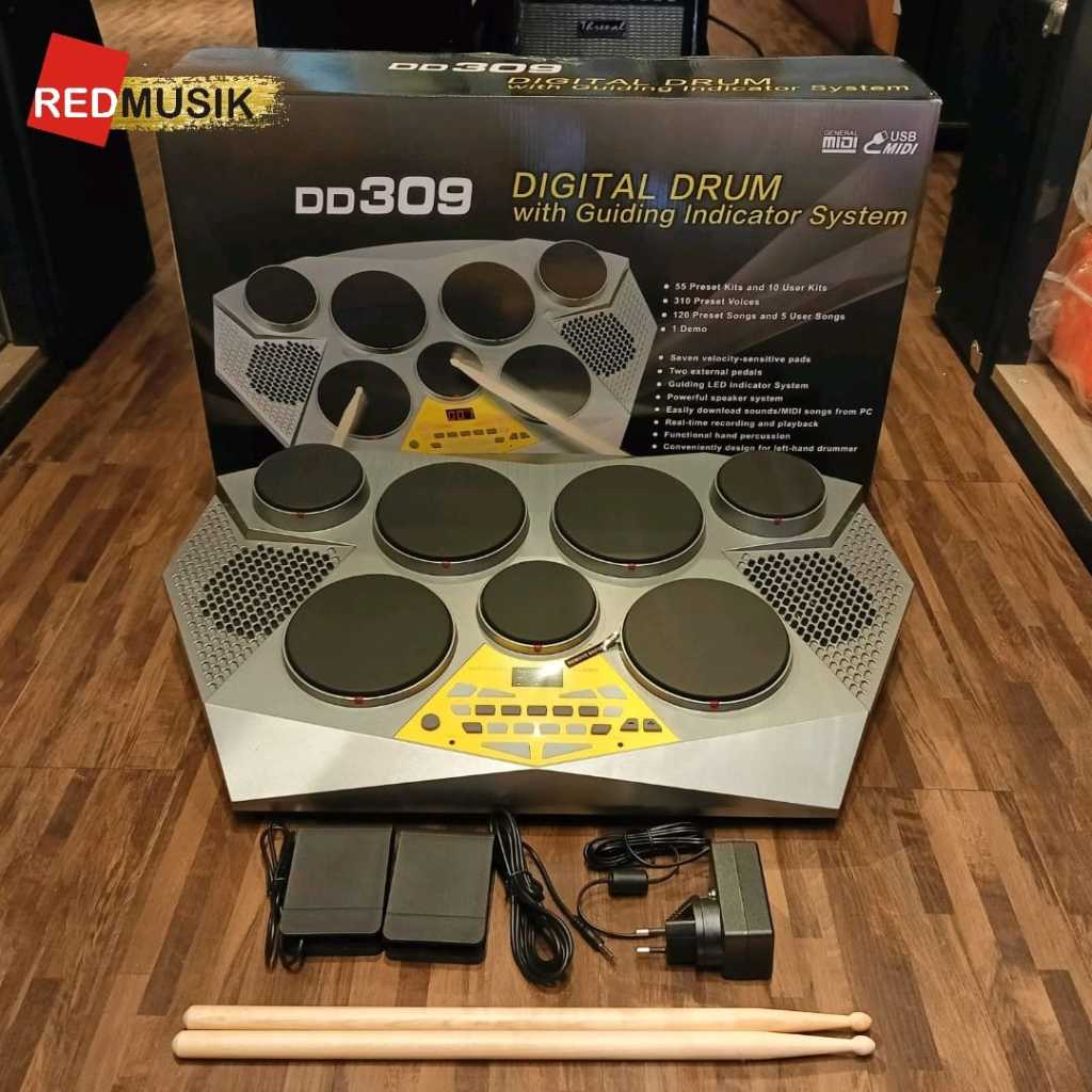 Jual Portable Drum Elektrik Medeli DD-309 DD309 DD 309 Drum Pad | Shopee Indonesia