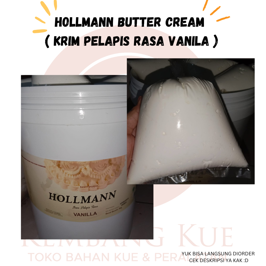 Jual (KK) hollmann butter cream repack 1 KG / butter cream holman ...