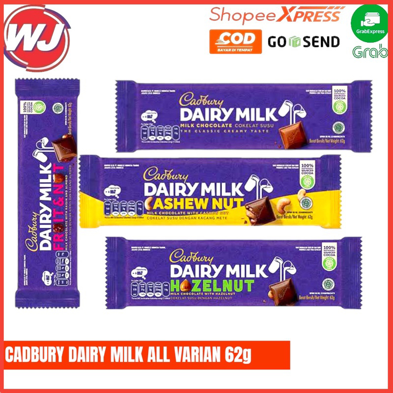 Jual CADBURY DAIRY MILK 62g | Shopee Indonesia