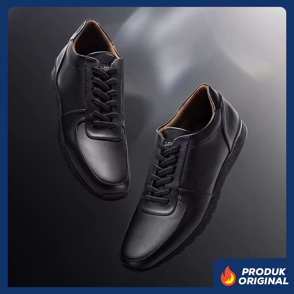 Jual ALLEGRO FULL BLACK ORIGINAL x REYL MAN Sepatu Sneakers Hitam Polos Pria Kets Tali Casual ...