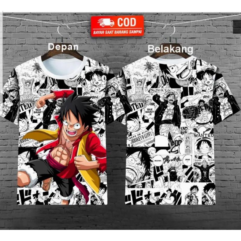 Jual KAOS ONE PIECE LUFFY KOMIK | Shopee Indonesia