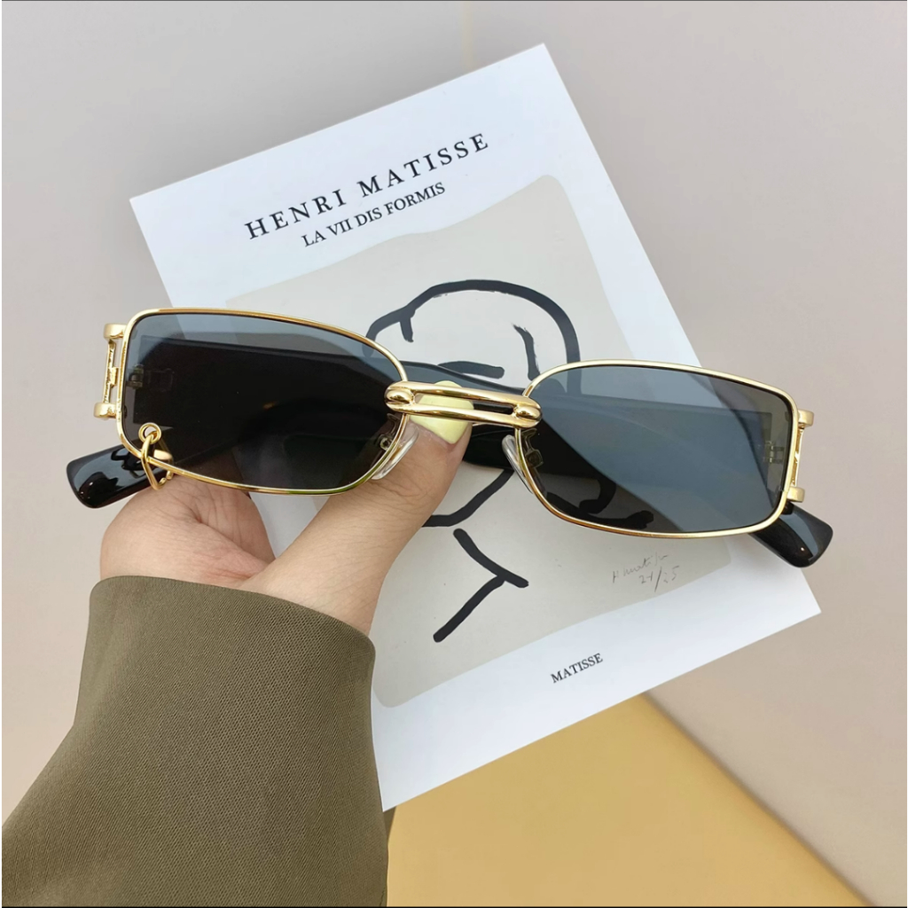 Jual 【TERGIA & COD】Kacamata Wanita Gaya Korea Ulzzang Kacamata Retro Berbayang Persegi Panjang G ...