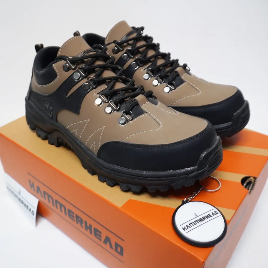 Jual Hammerhead Sepatu Pria Safety Boots Goblin Leather Low Cream Ujung ...