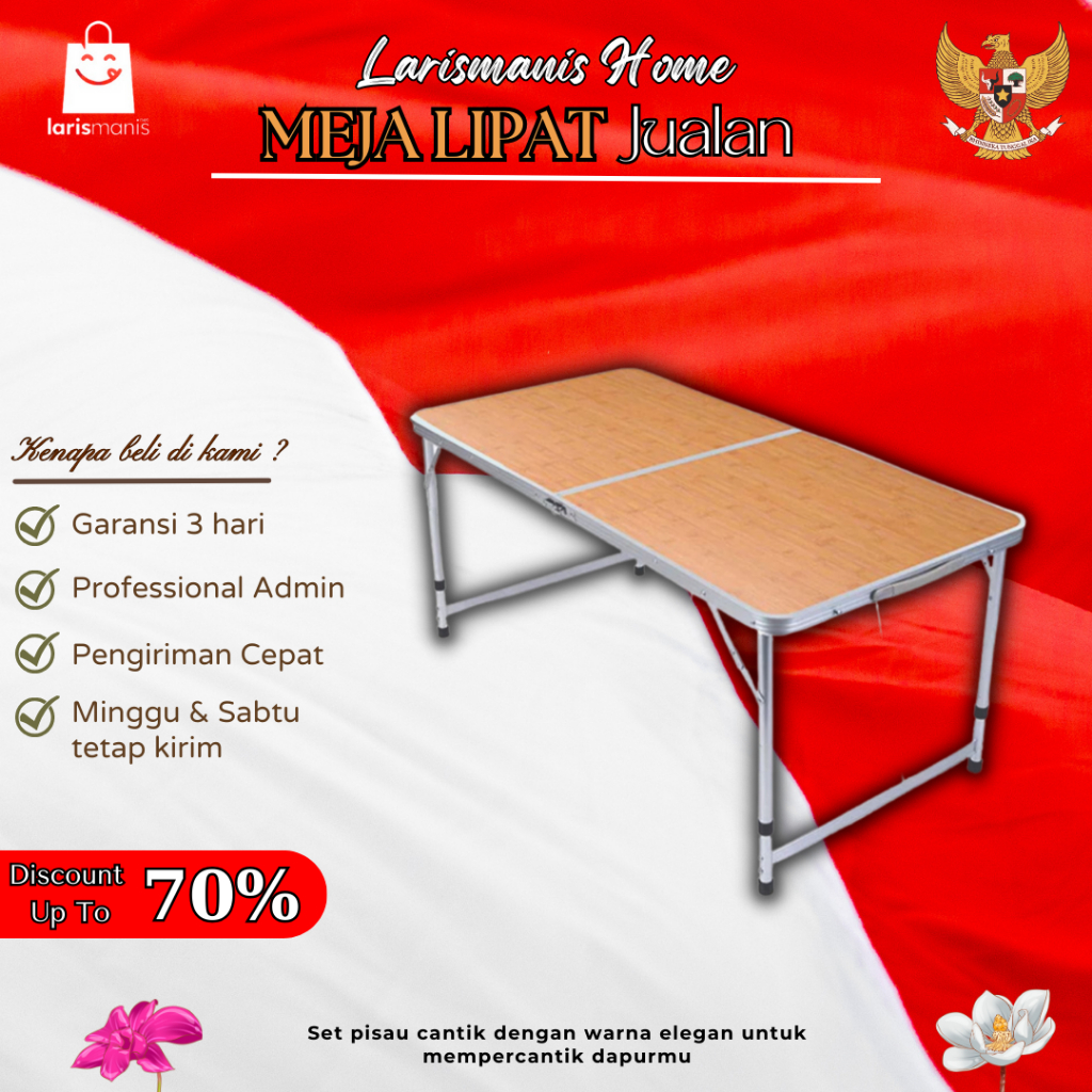 Jual MEJA LIPAT GSF G-6012 / MEJA LIPAT PORTABLE GSF 6012 / MEJA LIPAT SERBAGUNA 120CM X 60CM ...